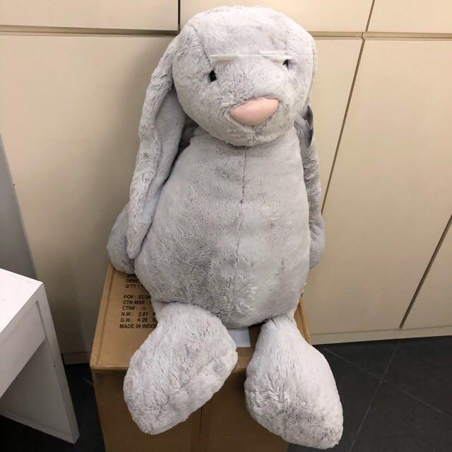 Jellycat really really big bashful bunny (silver), Hobbies & Toys, Toys & Games on Carousell