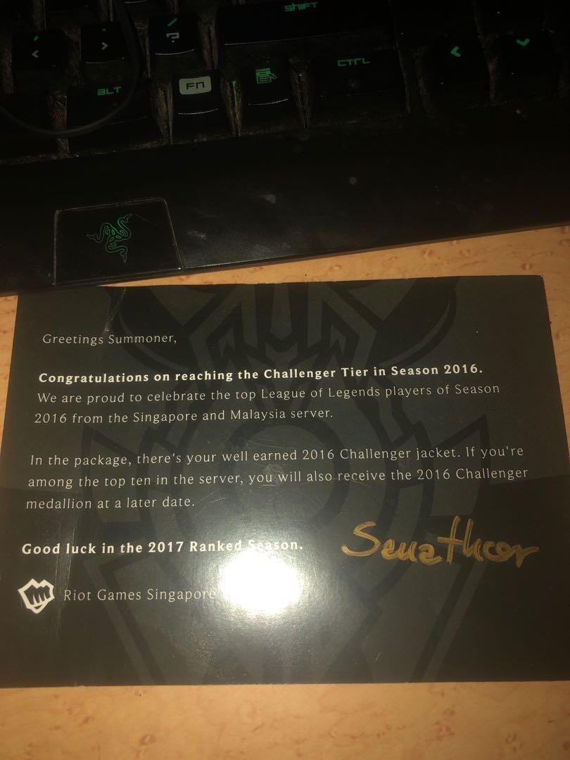 League of Legends Challenger Jacket LIMITED Edition, Men's Fashion ...