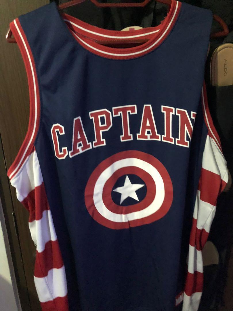 Marvel Captain America Jersey/Sando, Men's Fashion, Tops & Sets, Swim ...