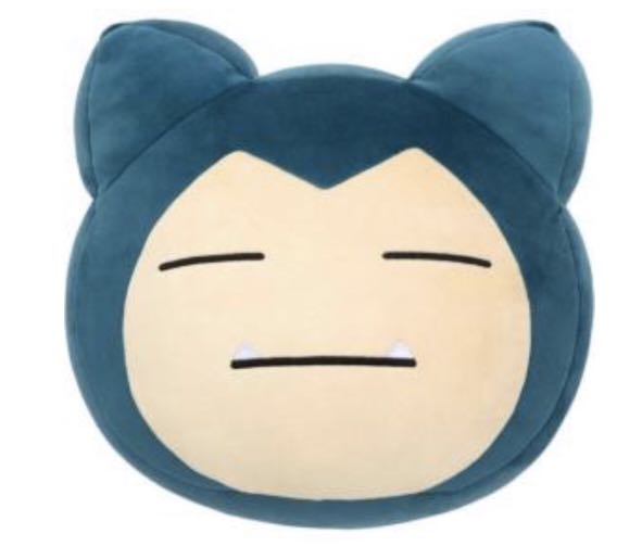 Pokemon Plush-Mocchi Face Cushion Snorlax 卡比獸公仔, 興趣及遊戲, 玩具 & 遊戲類 ...