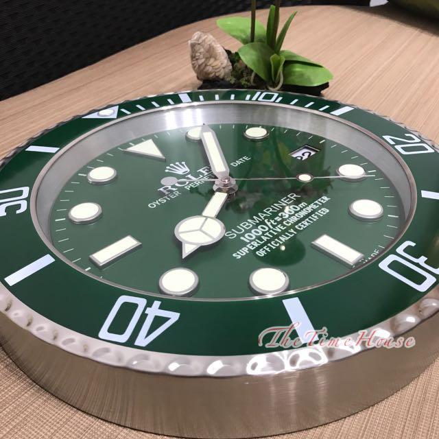 Rolex Submariner Hulk Wall Clock, Furniture & Home Living, Home Decor ...