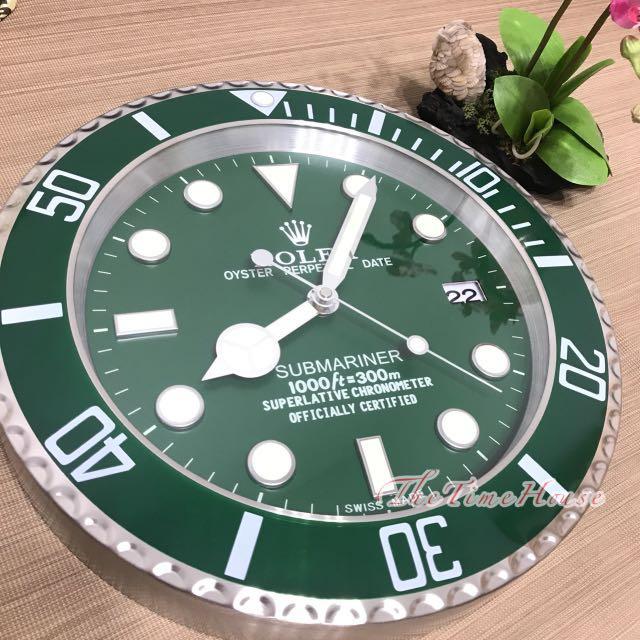 Rolex Submariner Hulk Wall Clock, Furniture & Home Living, Home Decor ...