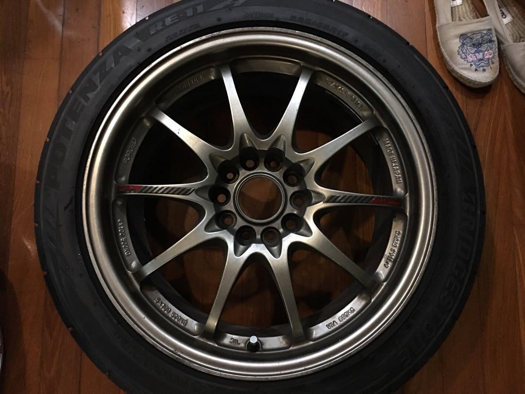 Selling Original 2x CE28 Genesis Rims with RE11 tyre, Car Accessories ...