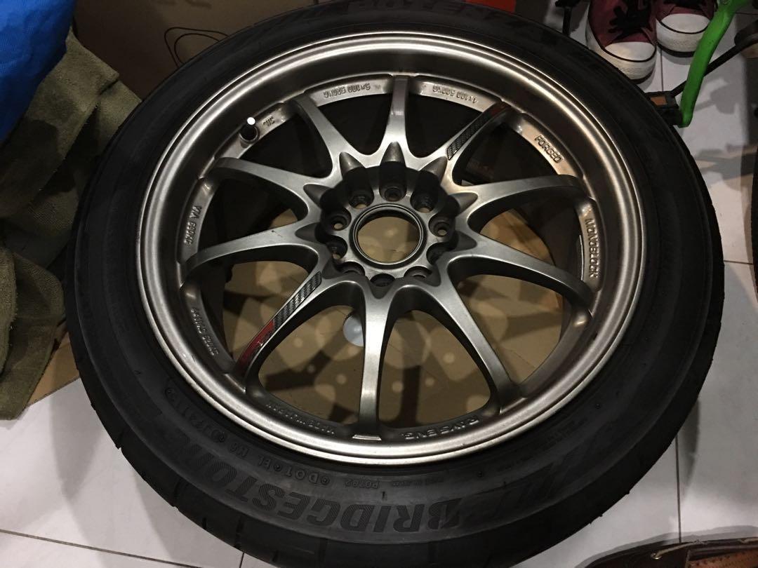 Selling Original 2x CE28 Genesis Rims with RE11 tyre, Car Accessories ...