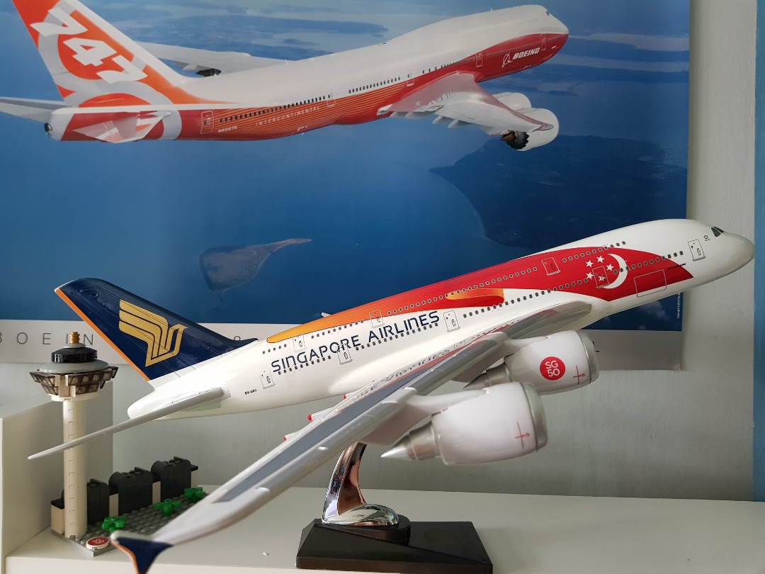 Singapore Airline A380 SG50 Livery Desktop model, Hobbies & Toys, Toys ...