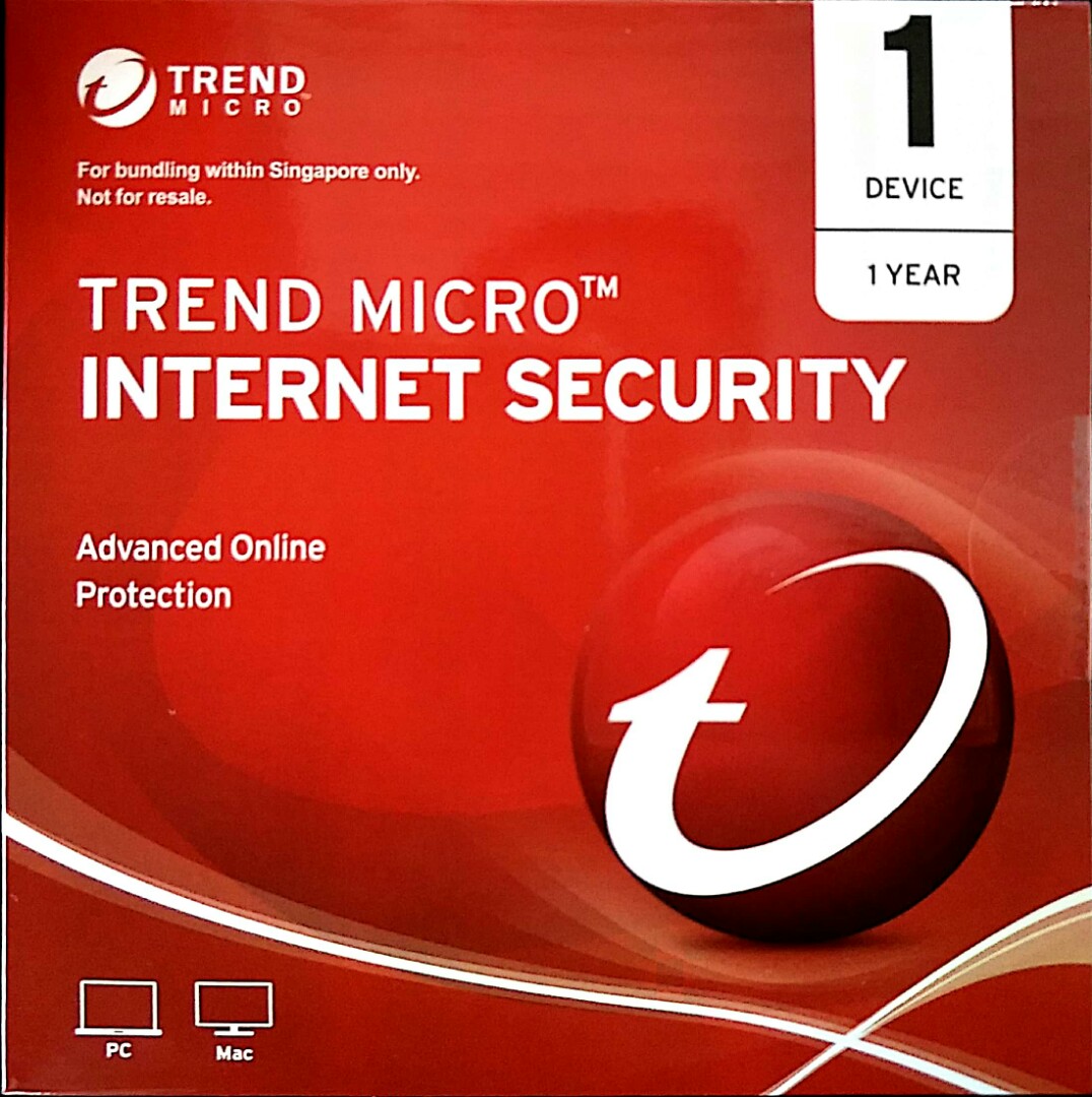 Trend micro internet security (1 Device 1 Year License) $10 Paylah ...
