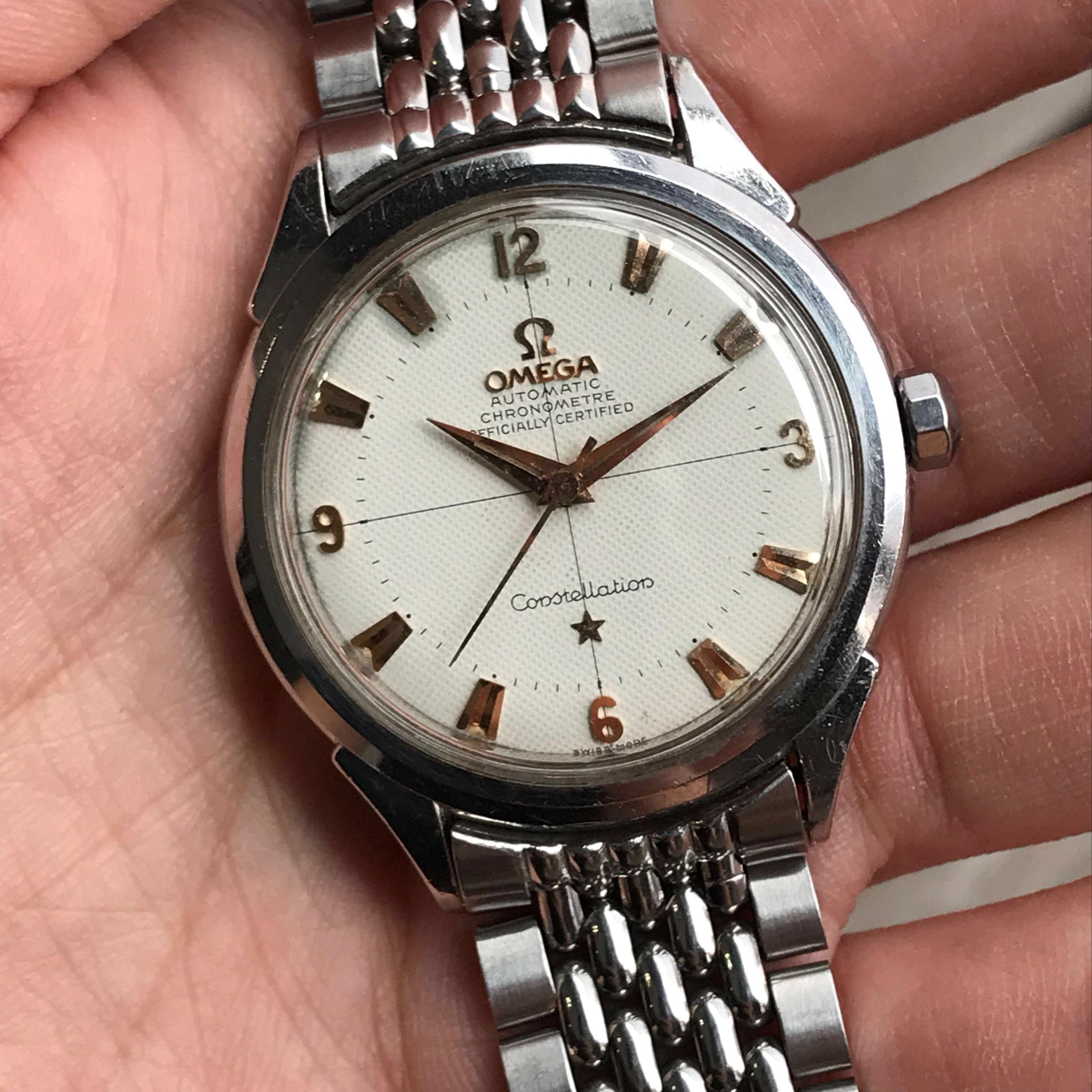 Vintage Omega Constellation Guilloche Dial Automatic Watch, Women's ...