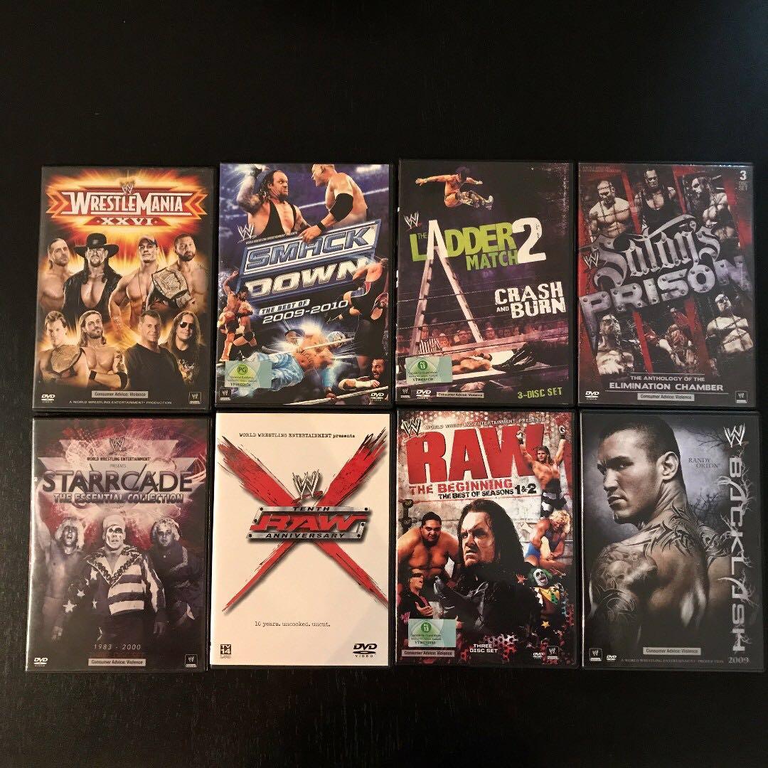 WWE DVD Bundle, Hobbies & Toys, Music & Media, CDs & DVDs on Carousell