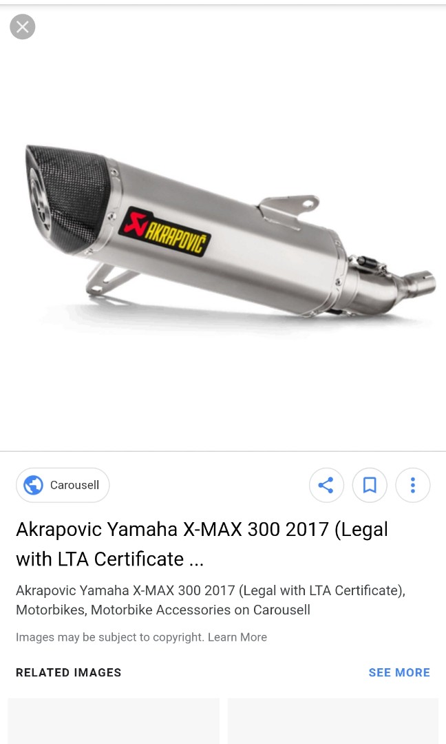 Xmax 300 Akra pipe, Motorcycles, Motorcycle Accessories on Carousell