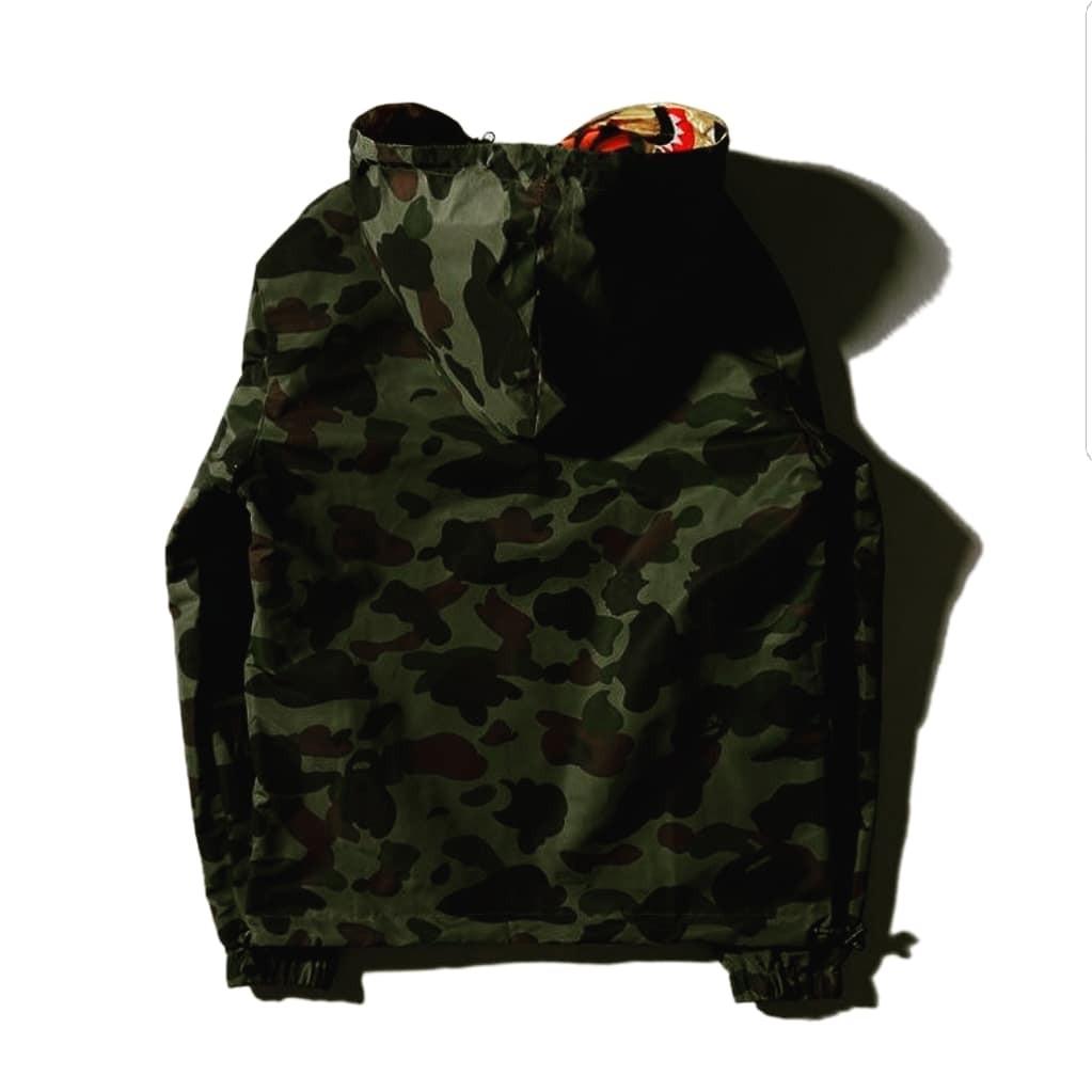 BAPE Shark Tracksuit Jacket Gold & Camo Inside Out, Women's Fashion ...