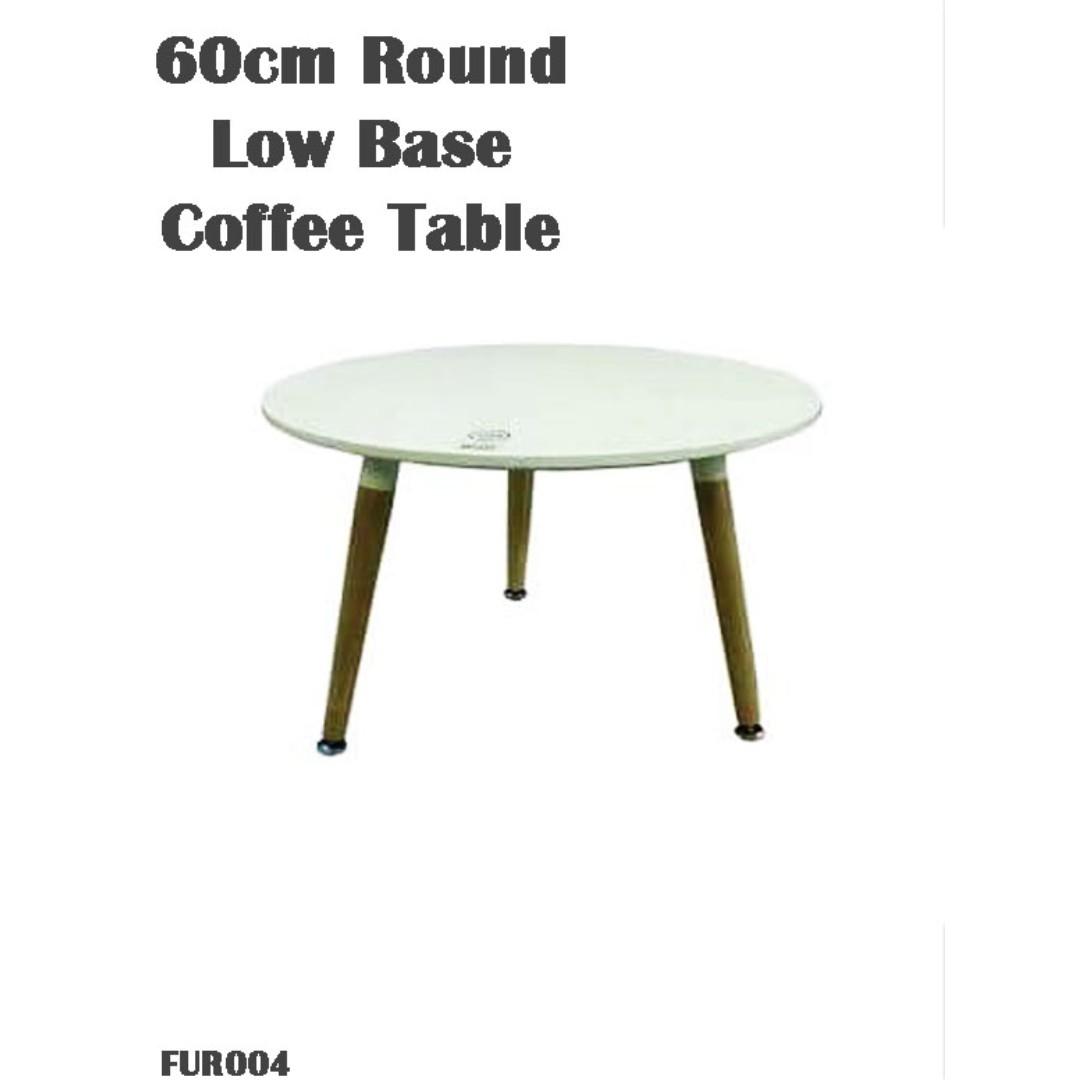 Coffee Table 60cm Round Low Base Table #FUR004, Furniture & Home Living ...