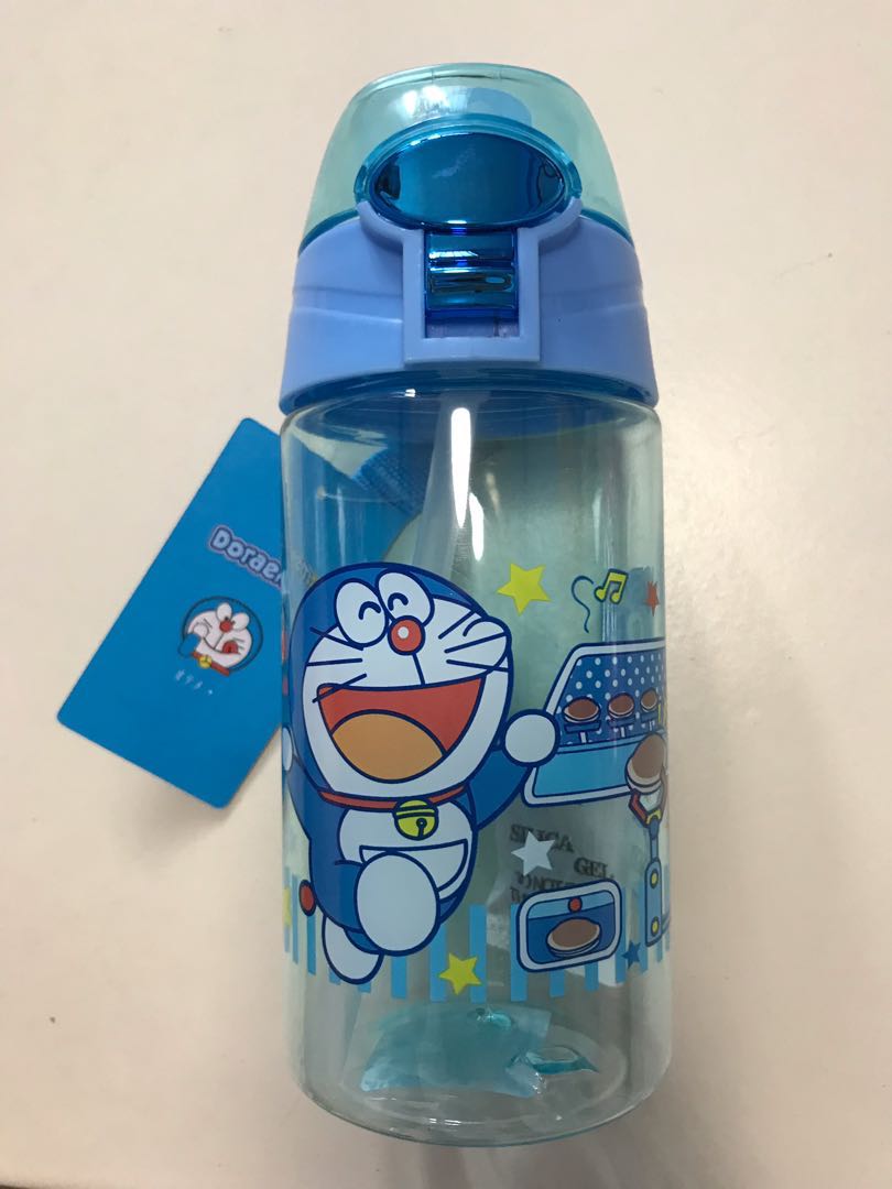 Doraemon Kid Water Bottle with straw BPA-free 450ml, Babies & Kids ...