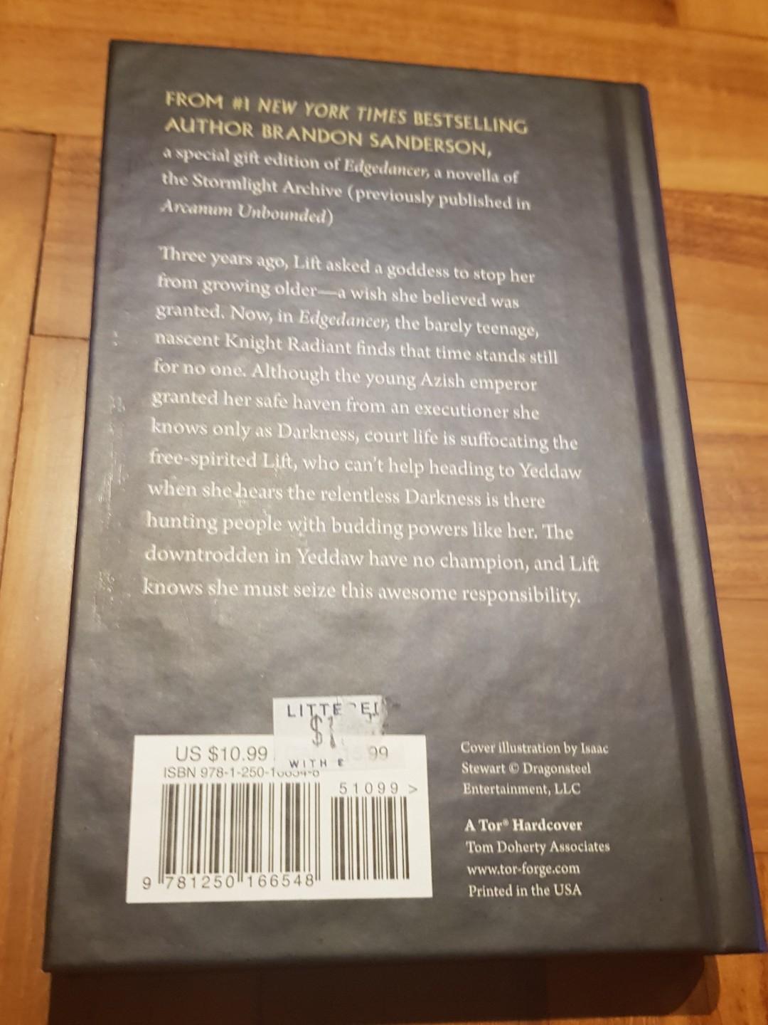 Edgedancer (Stormlight Archives) Brandon Sanderson, Hobbies & Toys ...