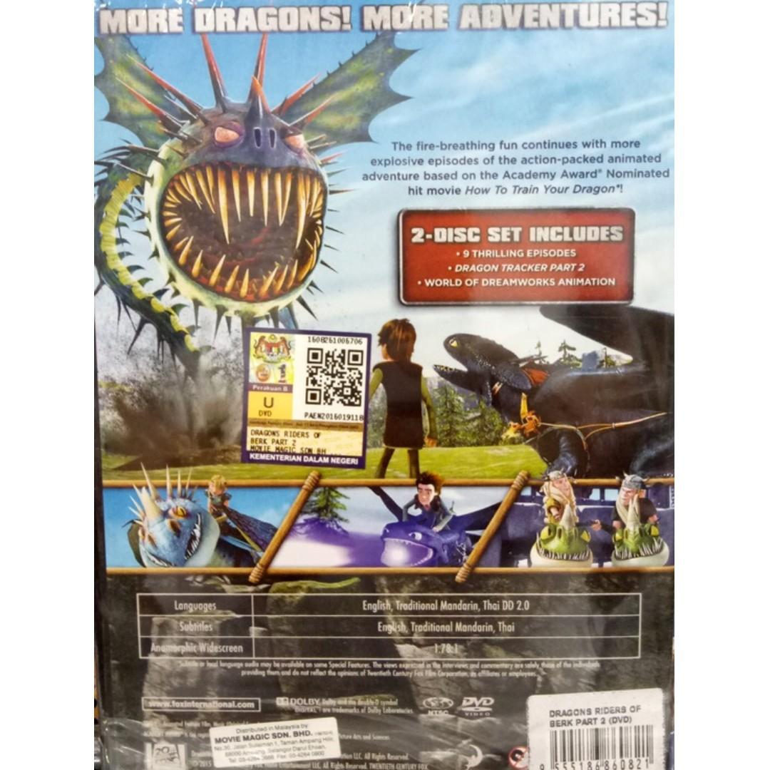English Cartoon Dragons Riders Of Berk Part 2 DVD, Hobbies & Toys ...