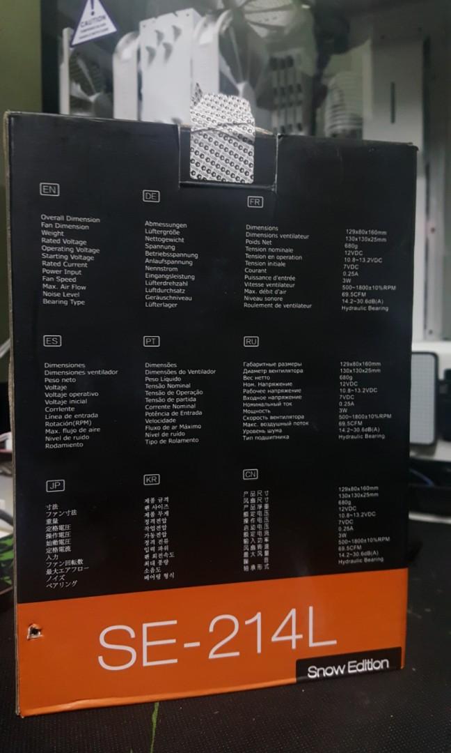 ID-Cooling SE-214L SNOW air cooler, Computers & Tech, Parts ...