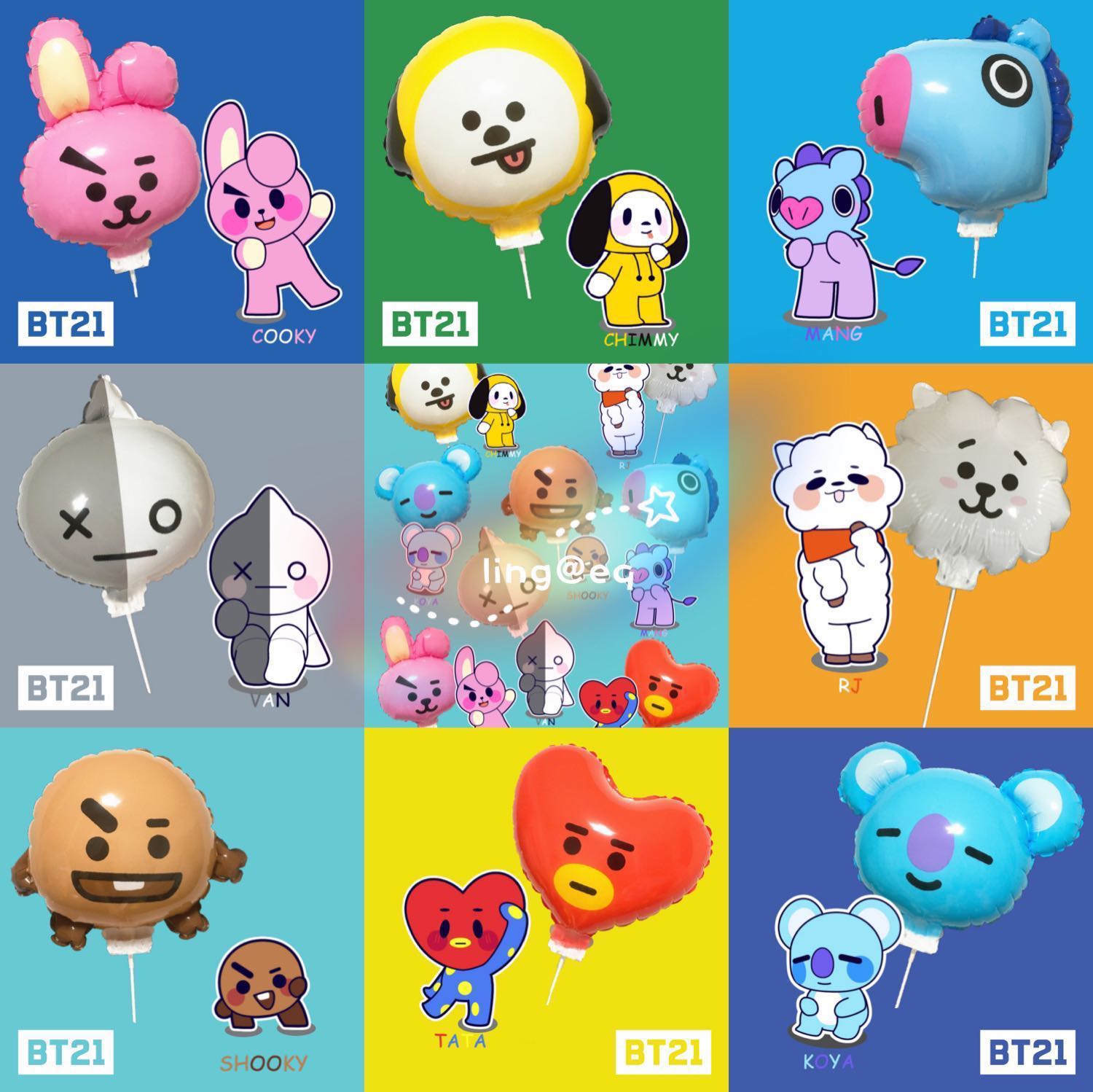 BTS BT21 Balloon , Hobbies & Toys, Memorabilia & Collectibles, K-Wave ...