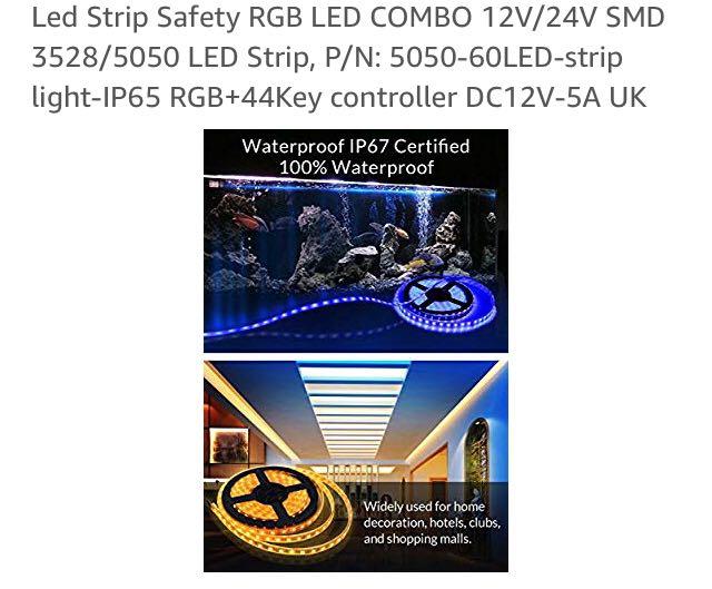 LED STRIP (Safety RGB LED STRIP COMBO 12v/24v SMD 3528/5050 LED STRIP ...