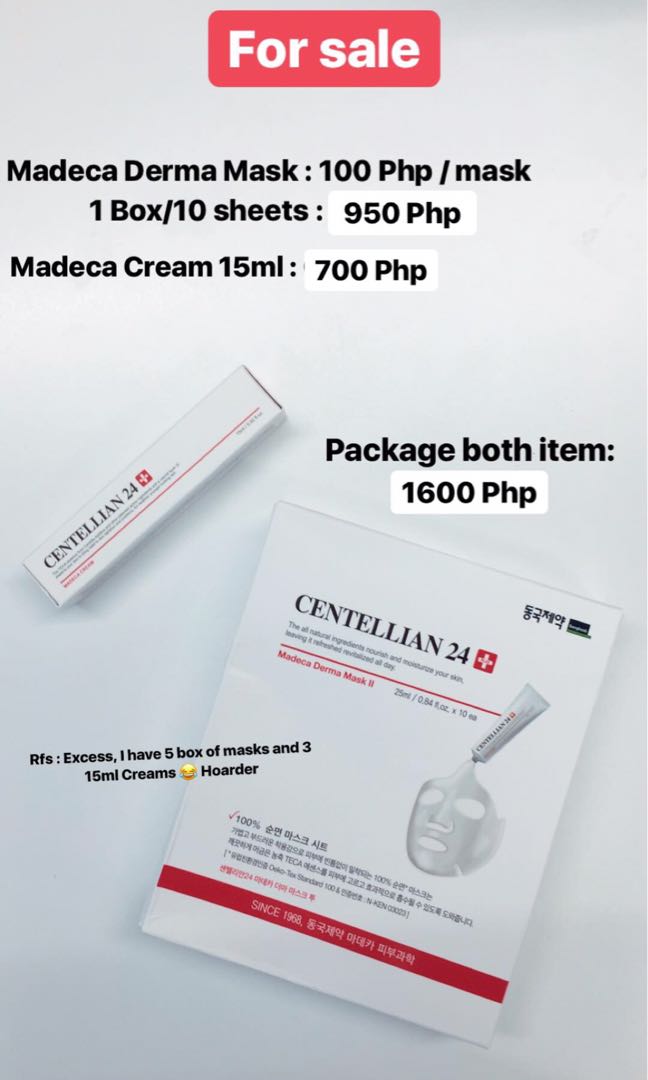 MADECA DERMA MASK AND CREAM, Beauty & Personal Care, Face, Face Care on ...