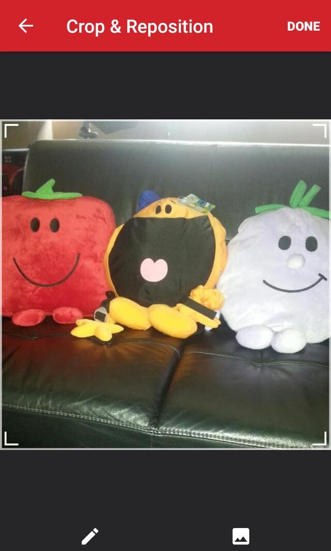 MR MEN LITTLE MISS Plush Backpacks (3pcs Set), Babies & Kids, Babies ...