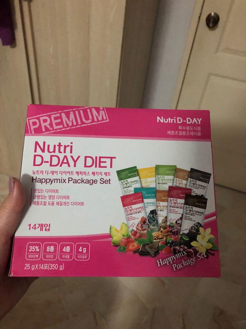 Nutri D-Day Diet Happy Mix package set, Health & Nutrition, Health ...