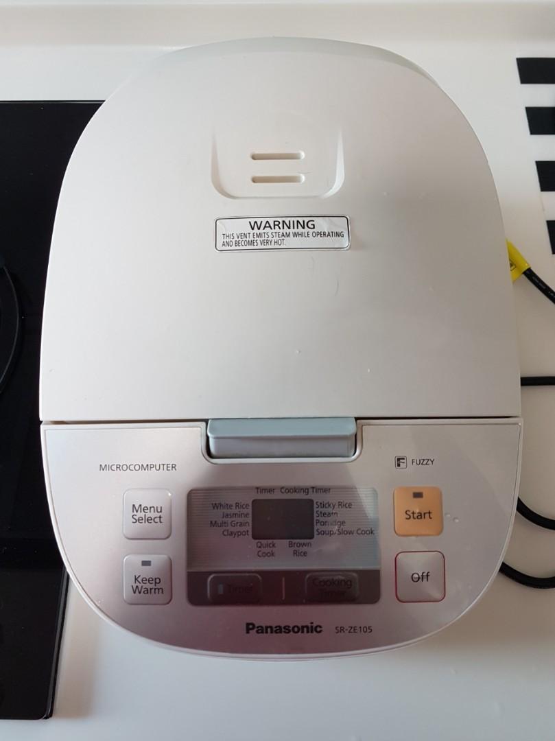 Panasonic 1L Rice Cooker SR-ZE105, TV & Home Appliances, Kitchen ...