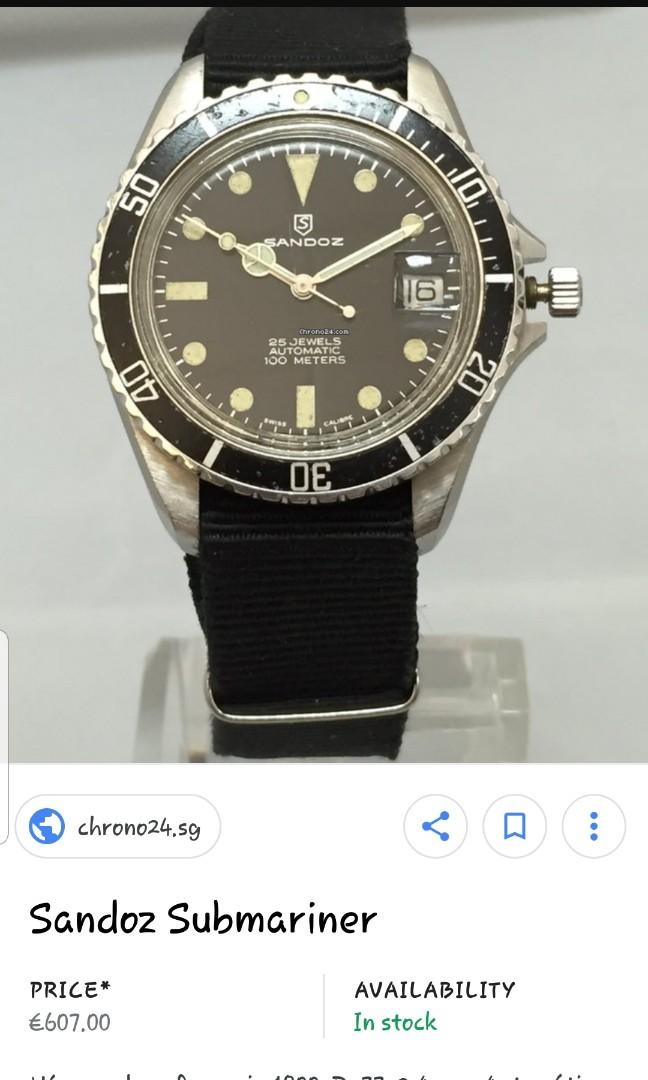 Sandoz diver 100 m automatic, Men's Fashion, Watches & Accessories ...