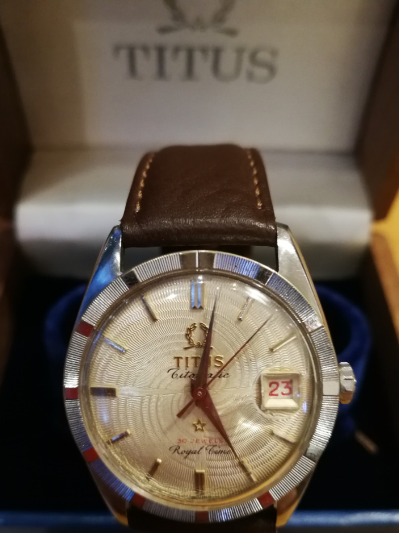 TITUS 1960 Royal Time 30 Jewels Automatic Men's Watch, Women's Fashion ...
