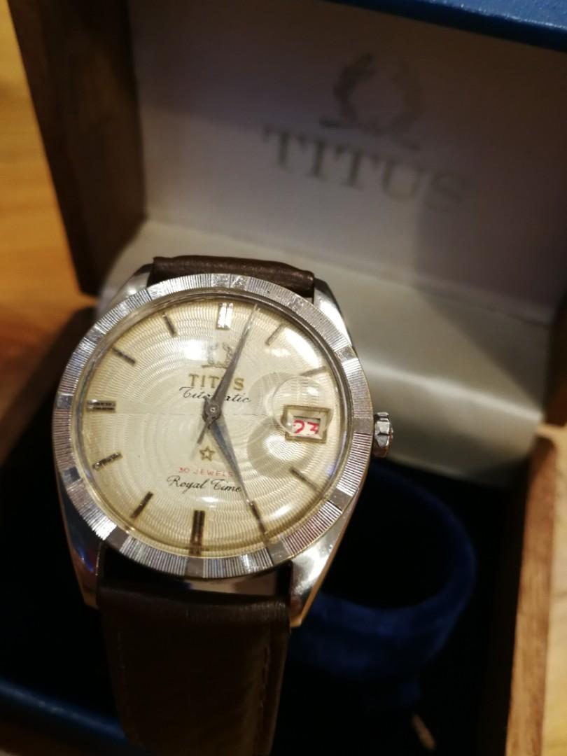 TITUS 1960 Royal Time 30 Jewels Automatic Men's Watch, Women's Fashion ...