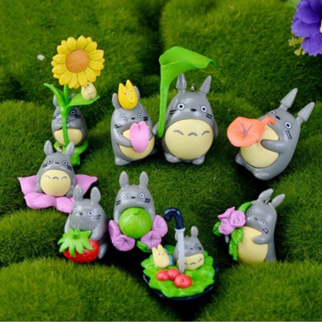 Totoro cake topper / cake decoration / Mini figurines (9pcs), Hobbies ...