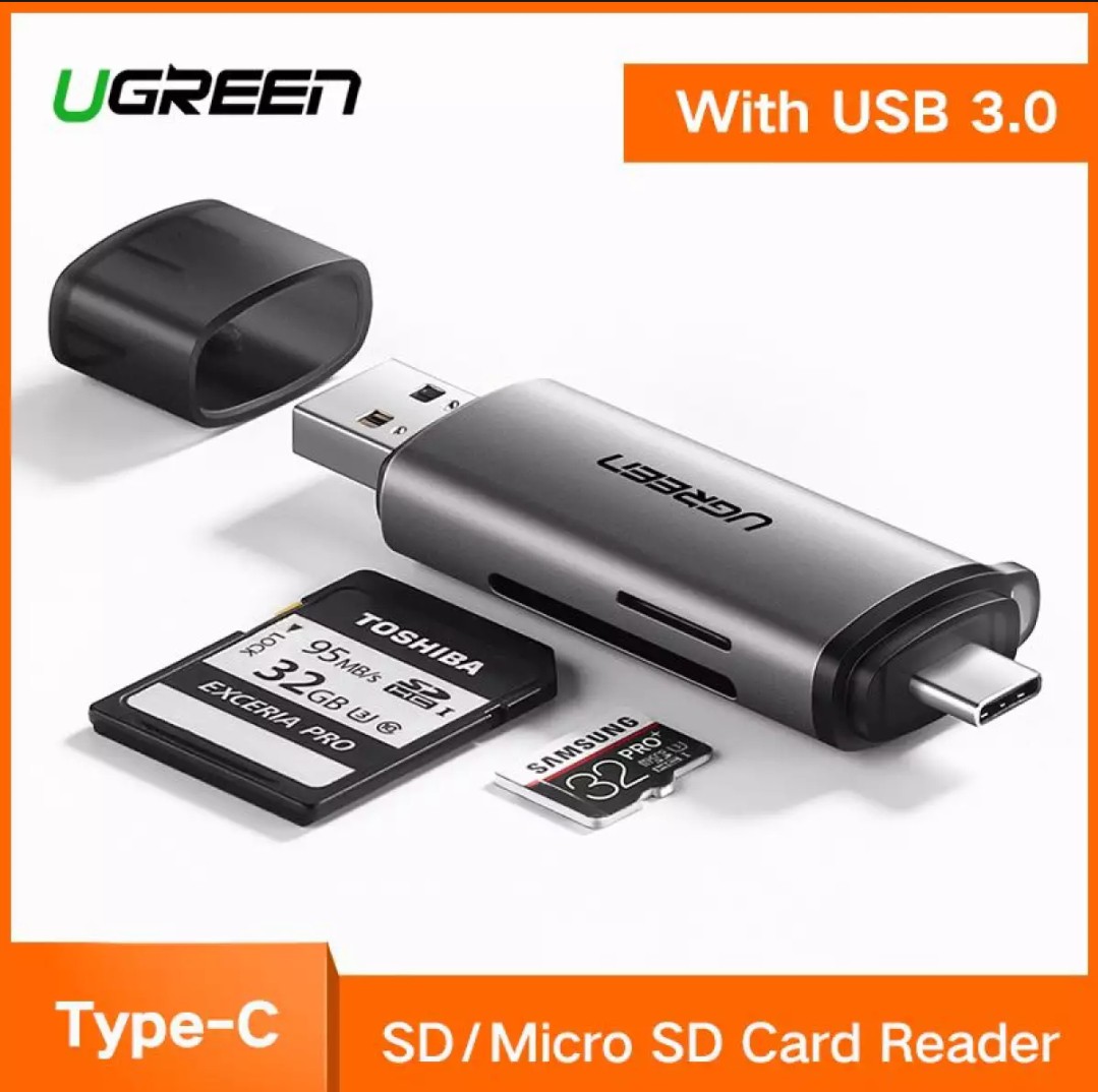 UGreen 2 in 1 Card Reader - USB3.0/Type C, Computers & Tech, Parts ...