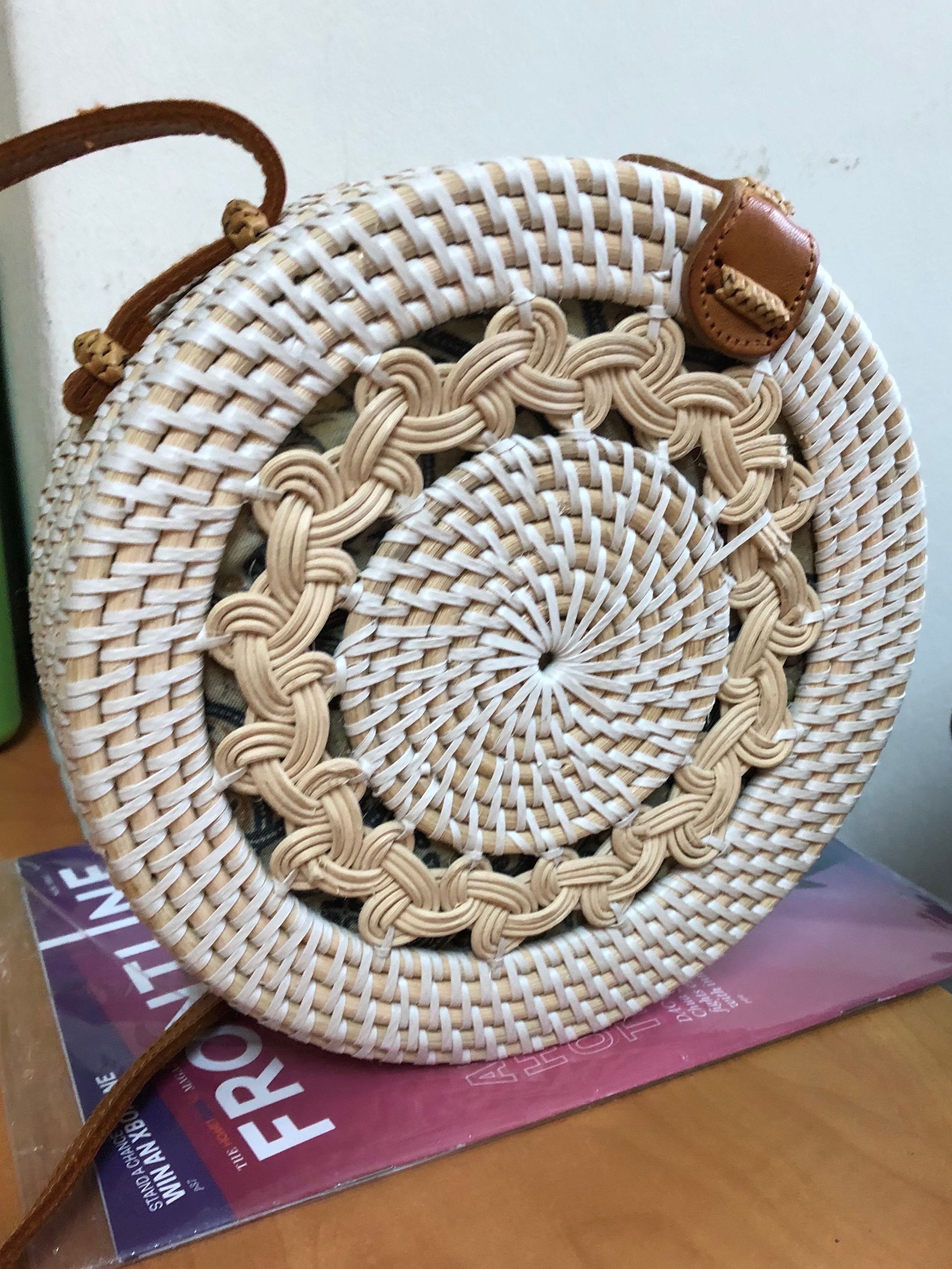 White rattan bag, Women's Fashion, Bags & Wallets, Cross-body Bags on ...