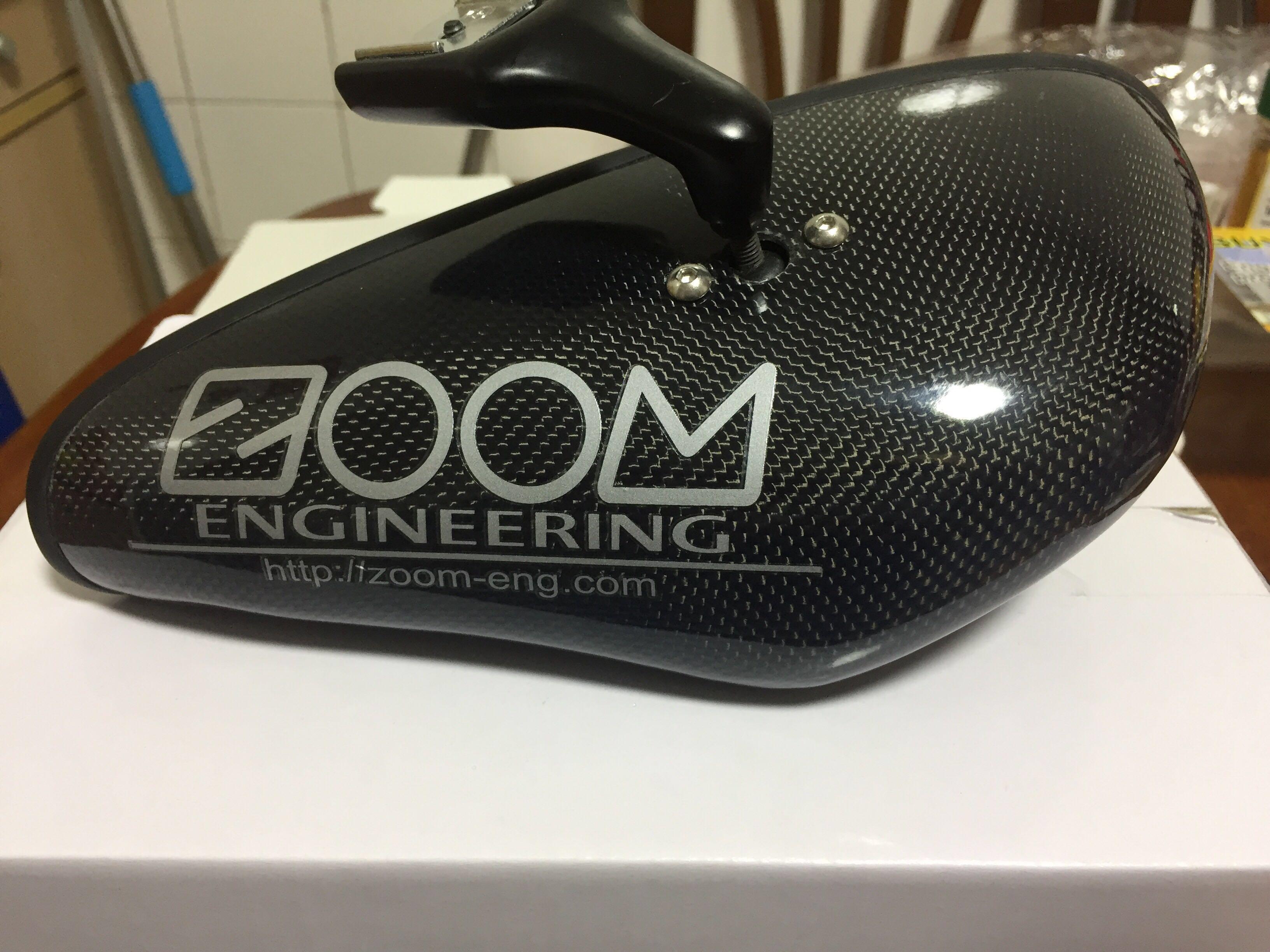 ZOOM ENGINEERING MONACO 240 REAR VIEW MIRROR IN ORIGINAL CARBON FIBER ...