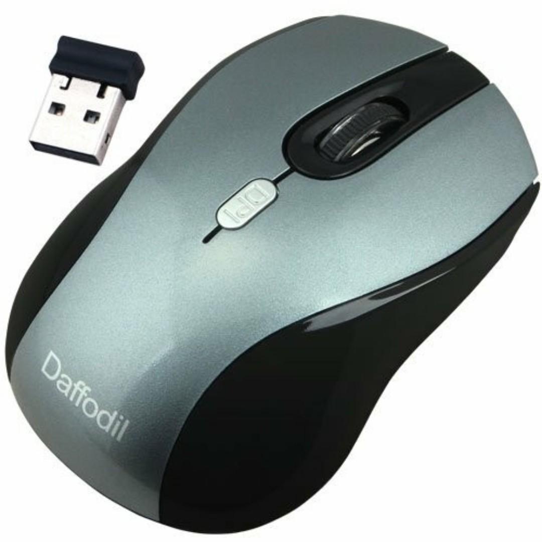 Daffodil WMS335 Wireless Optical Mouse 2.4GHz - Cordless 3 Button PC ...