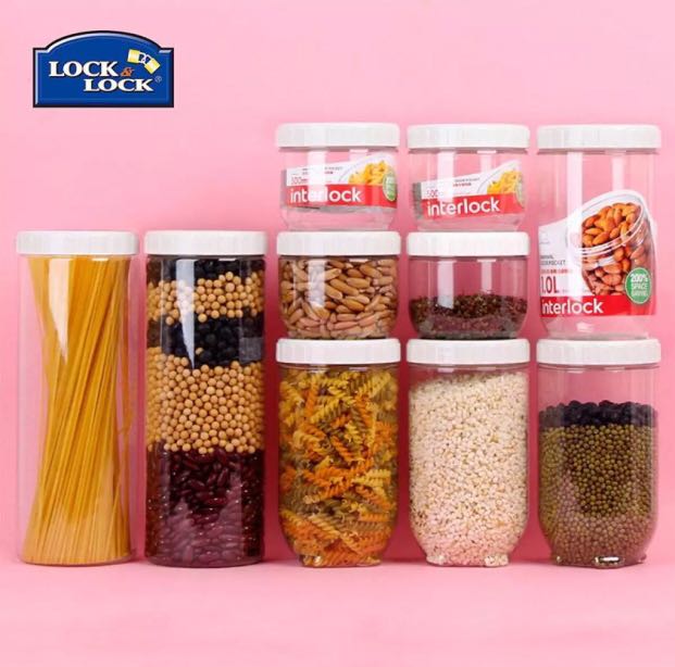 Lock & Lock Interlock set of 10 food container/food storage, Furniture ...
