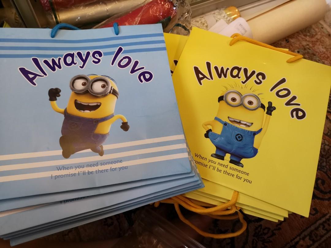Minion paper bag, Everything Else on Carousell