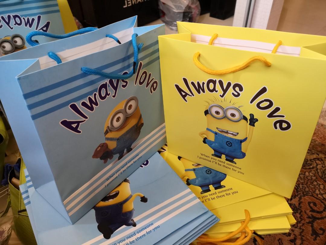 Minion paper bag, Everything Else on Carousell