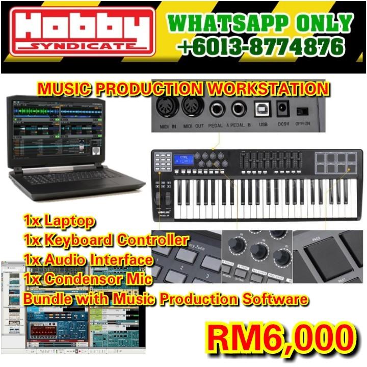 MUSIC PRODUCTION WORKSTATION Package set, Hobbies & Toys, Music & Media ...