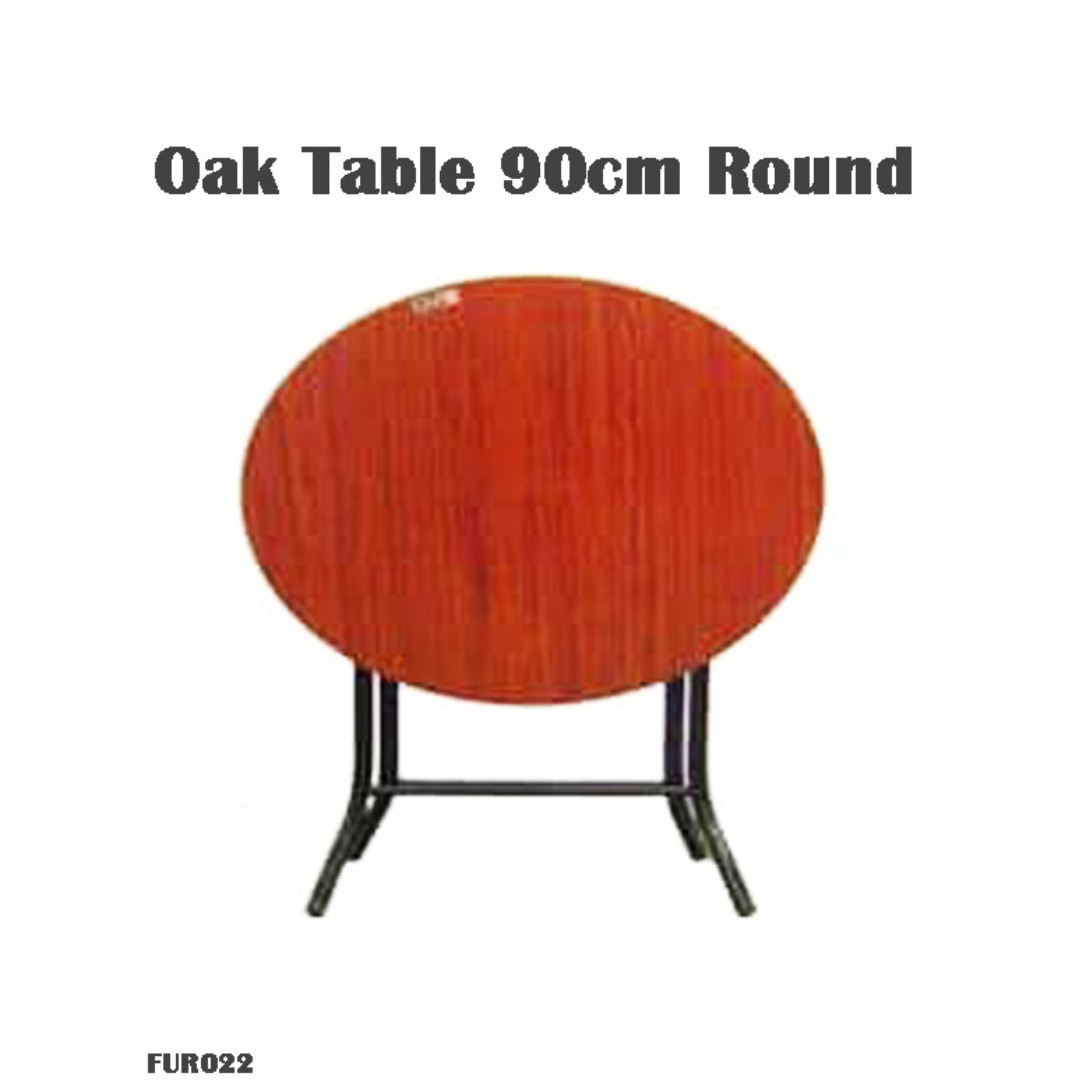 Oak Table 90cm Round #FUR022, Furniture & Home Living, Furniture ...