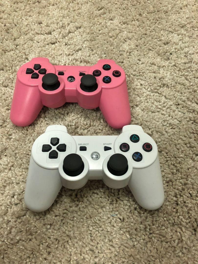 PS3 Controller DualShock Pink and white (Generic), Video Gaming, Gaming ...