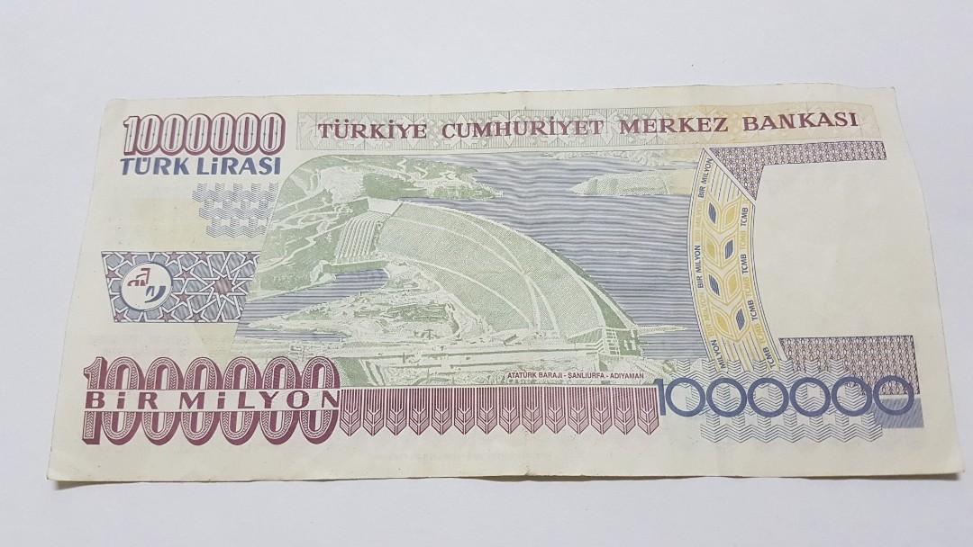 Turkish Lira 1,000,000 (1 million) Lirasi, Hobbies & Toys, Collectibles ...