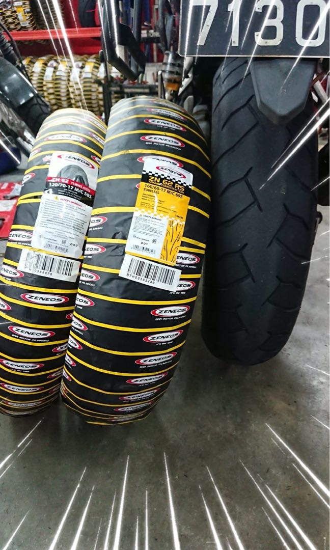 Zeneos tyres for cb400x $158, Motorcycles, Motorcycle Accessories on ...