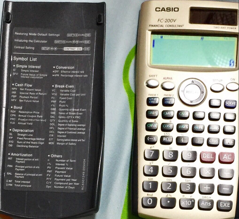 Casio financial calculator FC-200V, Hobbies & Toys, Books & Magazines ...