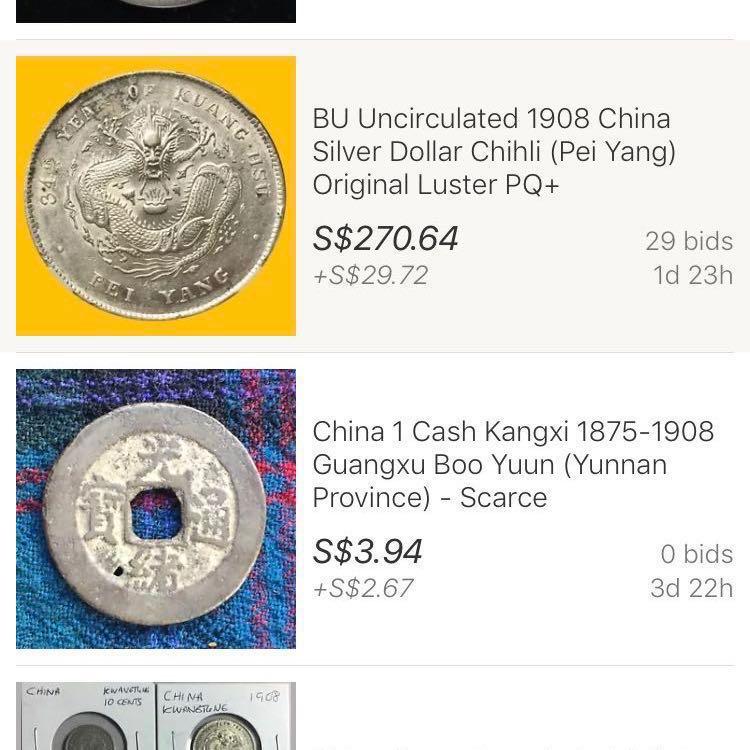 Coin - China 1908 - 34th year of Kuang Hsu Pei Yang 1899 to 1908 Silver ...