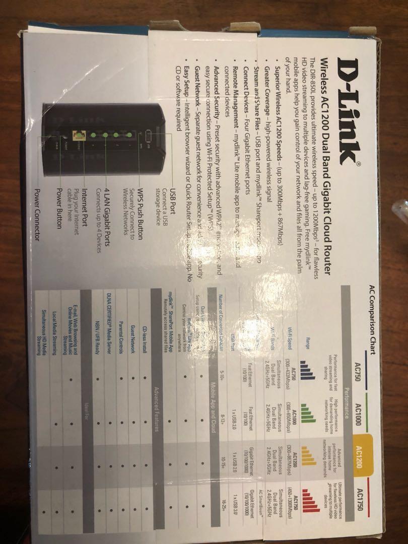 D-Link Dual Band AC wifi Router, Computers & Tech, Parts & Accessories ...