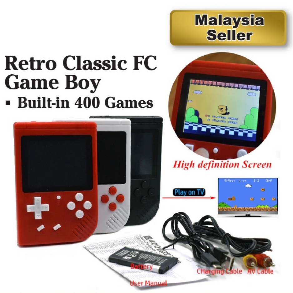 Game Boy Retro mini handheld game console built-in 400 classic game ...