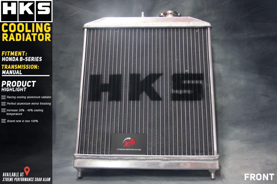 HKS Aluminum Sport Racing Radiator Heavy Duty Extreme Cooling For HONDA ...