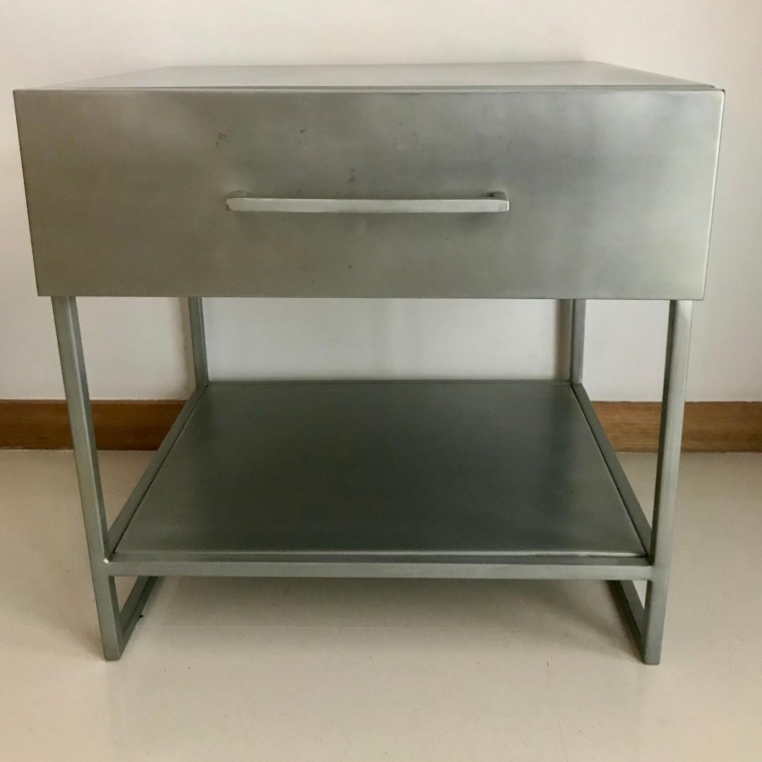 Industrial Metal Side Table, Furniture & Home Living, Furniture, Tables ...