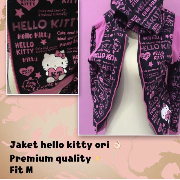 Jacket hello kitty Original, Fesyen Wanita, Pakaian Wanita, Baju Luaran di Carousell