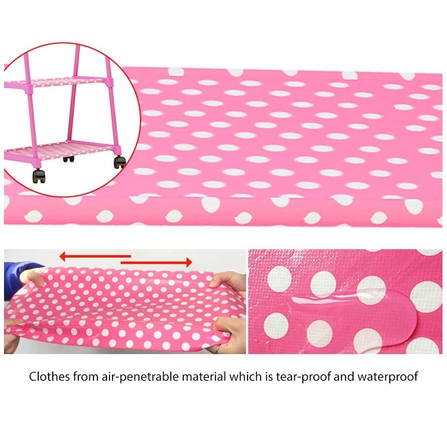 Korean DIY D10 Stainless Steel Rack Wheel Almari Ikea Style, Furniture ...