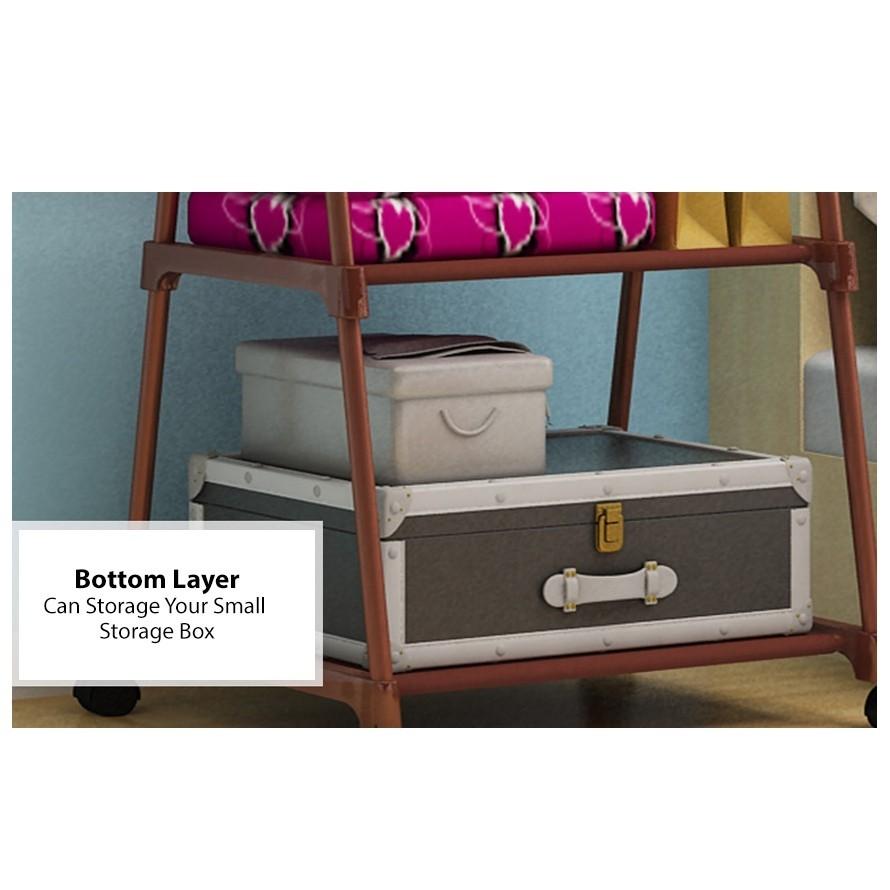 Korean DIY D10 Stainless Steel Rack Wheel Almari Ikea Style, Furniture ...